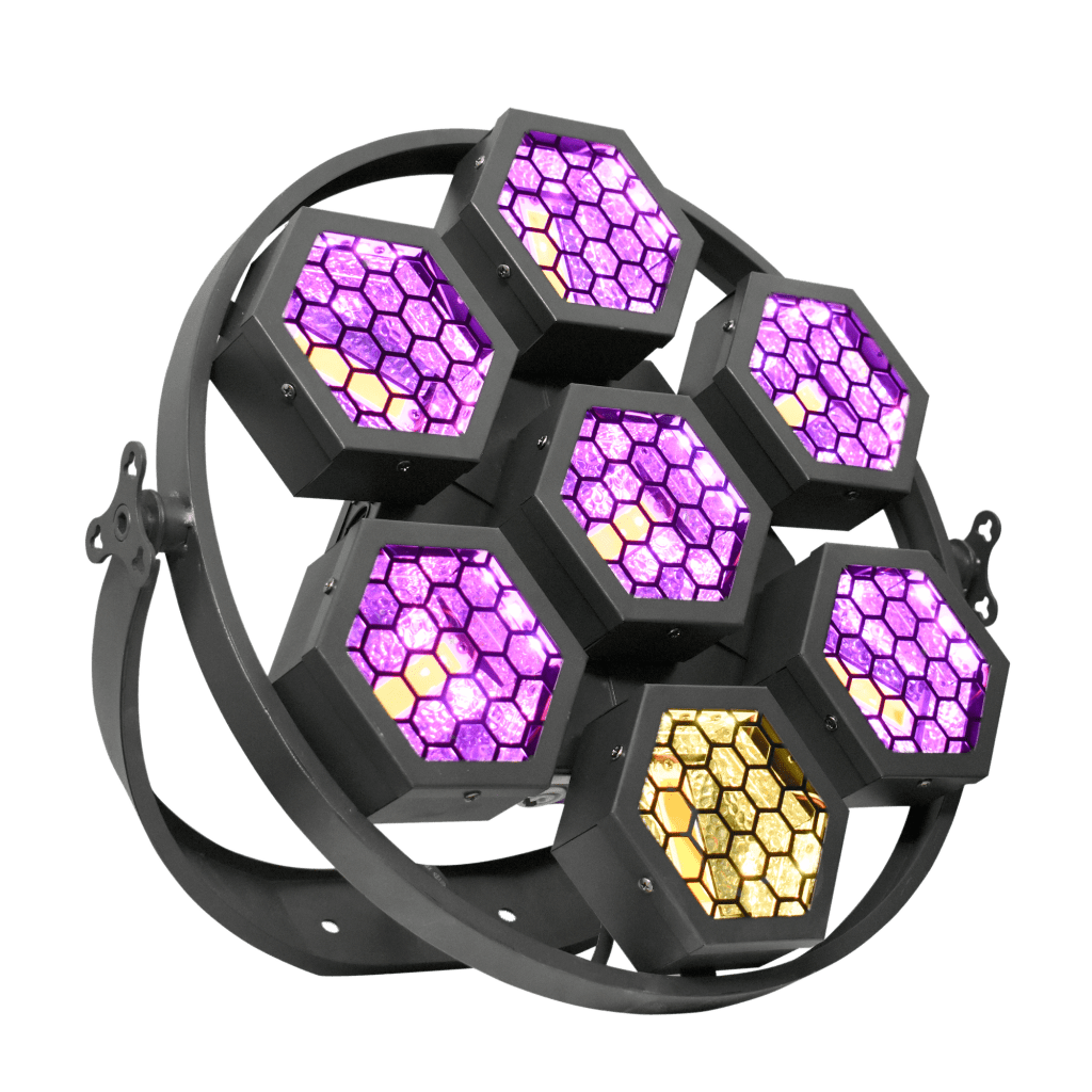 350W Vintage RGB LED Stage Light | 7x50W High Brightness + 63pcs RGB ...