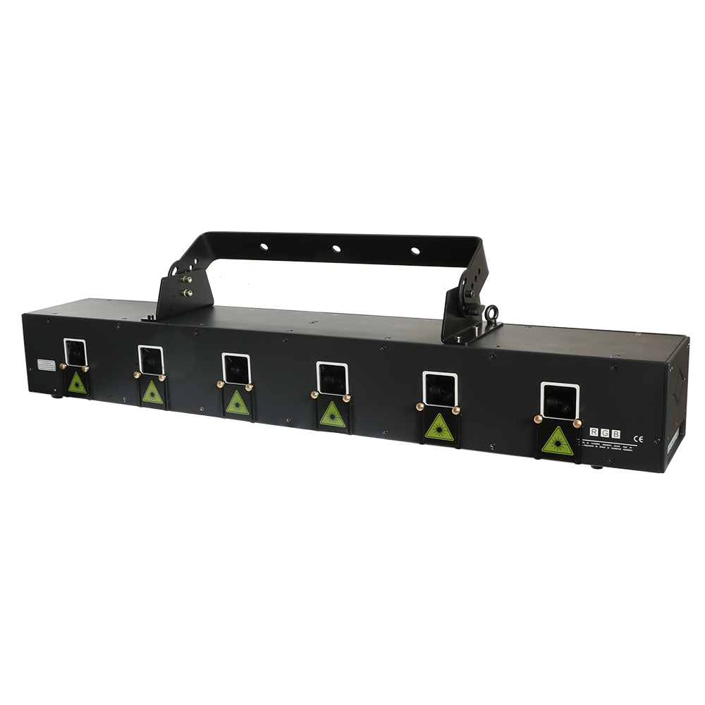 6 Heads RGB Laser 6x2W Beam Scanner Animation Laser Projector For ...
